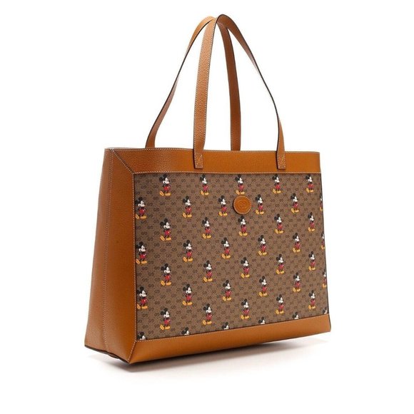 Gucci | Bags | New Gucci Gg Disney X Mickey Mouse Large Tote Leather ...